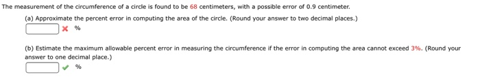 Solved The measurement of the circumference of a circle is | Chegg.com