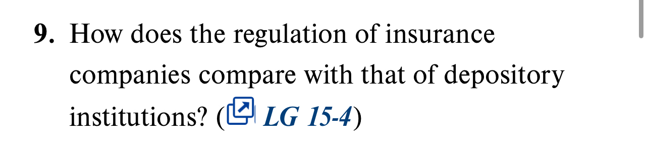 Solved How does the regulation of insurance companies | Chegg.com