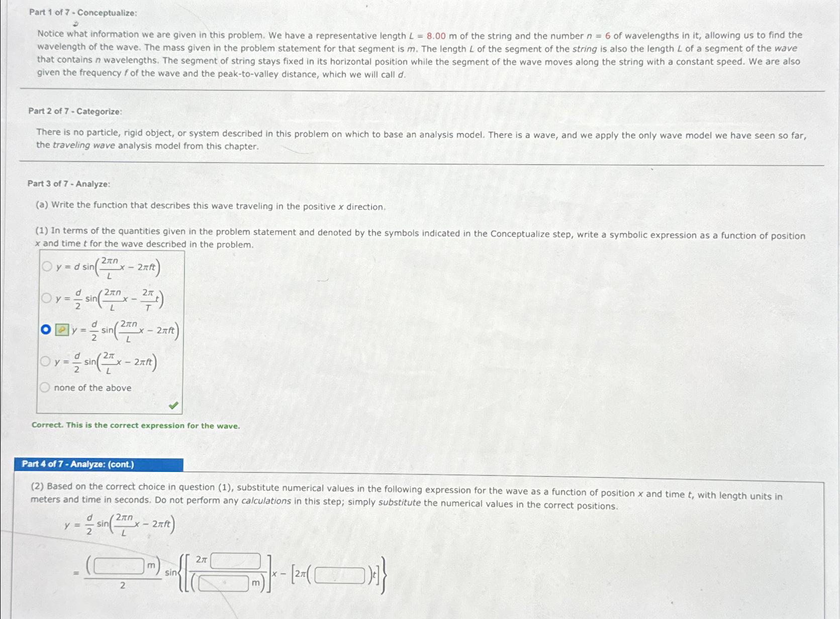 Part 1 ﻿of 7 - ﻿Conceptualize: given the frequency f | Chegg.com