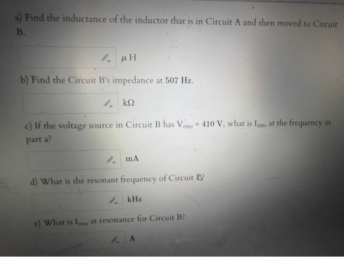 Solved In Circuit A, a single inductor is driven by a 23.9 V | Chegg.com