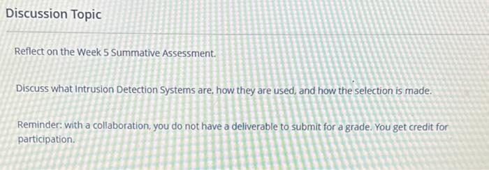 Solved Discussion Topic Reflect on the Week 5 Summative | Chegg.com
