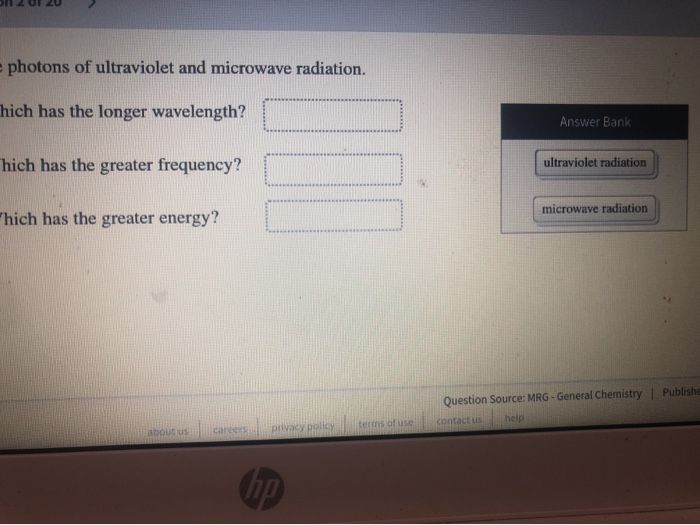 Solved on 2020 > photons of ultraviolet and microwave | Chegg.com