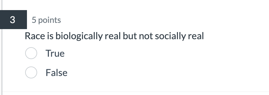 Solved 35 ﻿pointsRace is biologically real but not socially | Chegg.com
