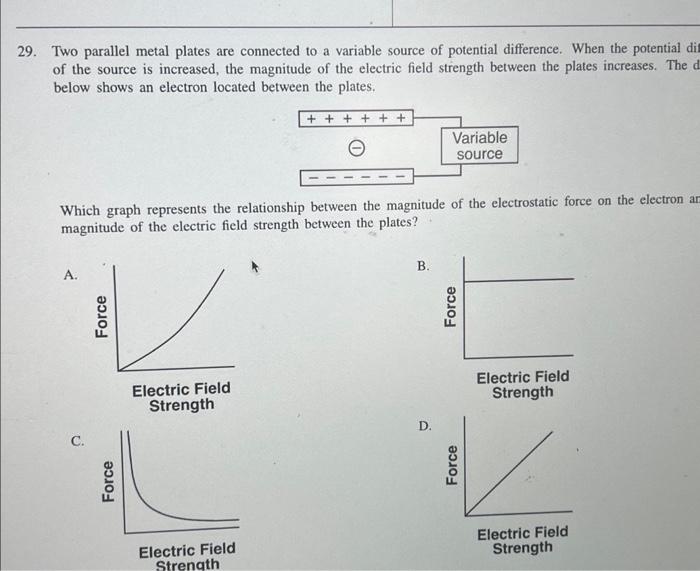 Solved 9. Two parallel metal plates are connected to a | Chegg.com