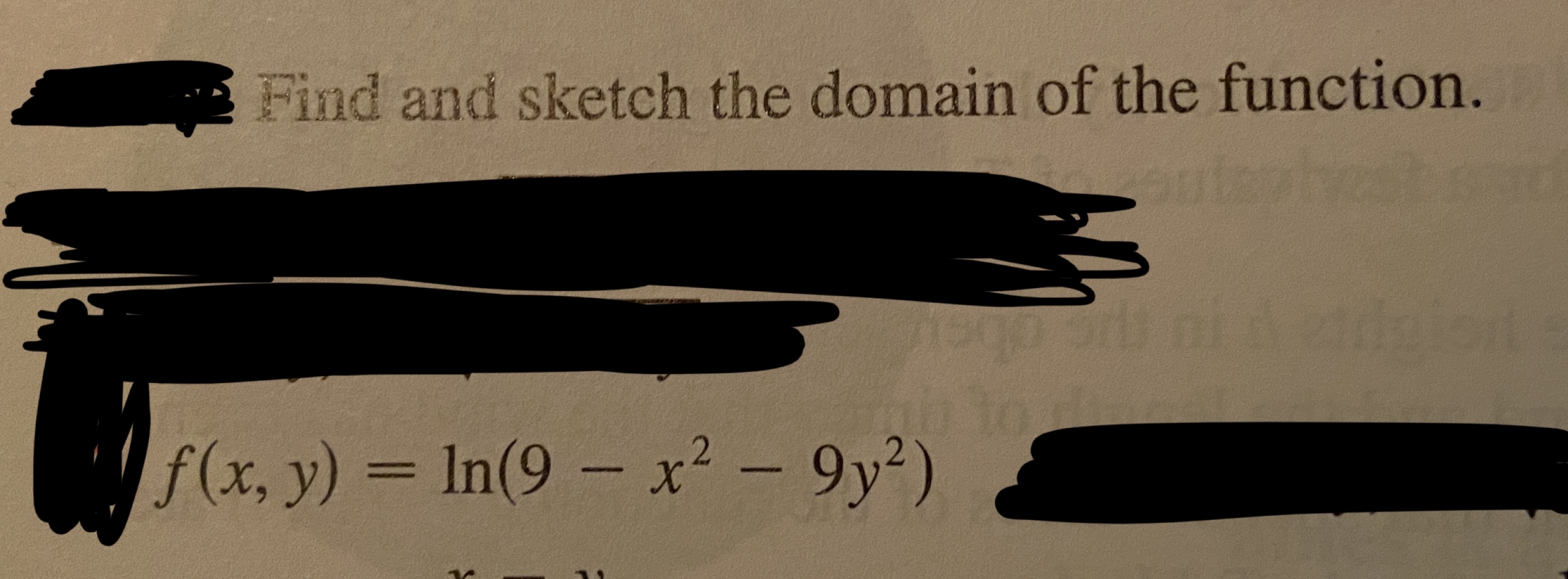 Solved Find and sketch the domain of the | Chegg.com