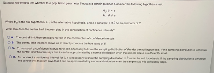 Solved Suppose we want to test whether true population | Chegg.com