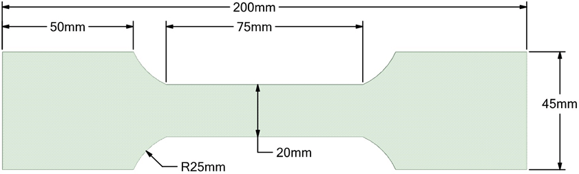 Solved How can I calculate the volume of a tensile specimen? | Chegg.com