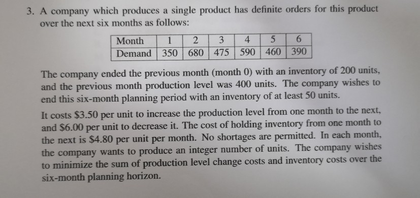 (a) formulate an algebraic model for the problem. | Chegg.com