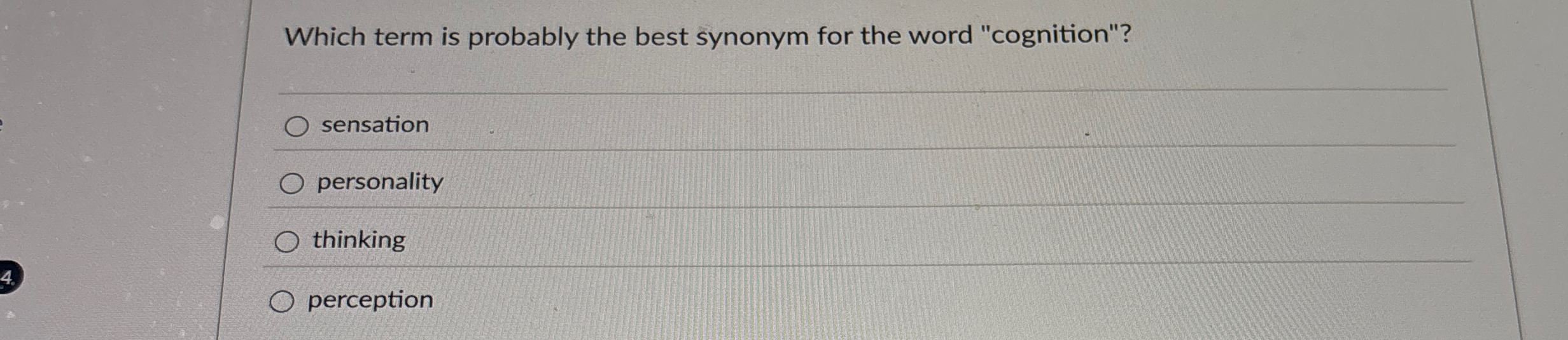 Solved Which term is probably the best synonym for the word | Chegg.com
