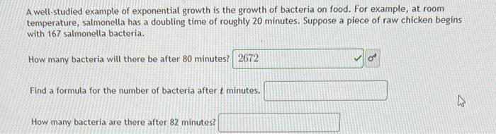 Solved A well-studied example of exponential growth is the | Chegg.com