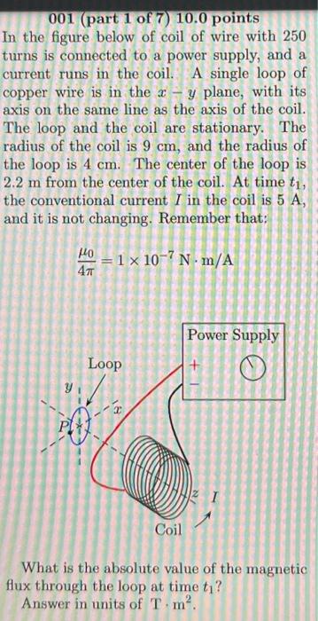 Solved 001 (part 1 of 7) 10.0 points In the figure below of | Chegg.com