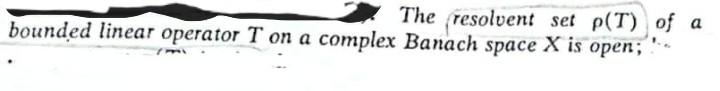 Solved bounded linear operator T on a The resolvent set ρ(T) | Chegg.com