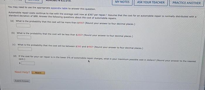 Solved You may need to use the appropriate eppendix table to | Chegg.com