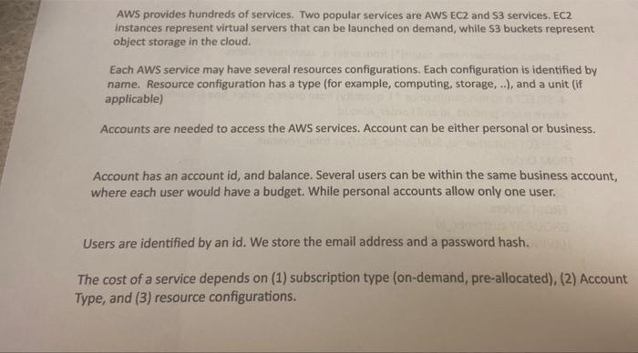 Solved AWS provides hundreds of services. Two popular | Chegg.com
