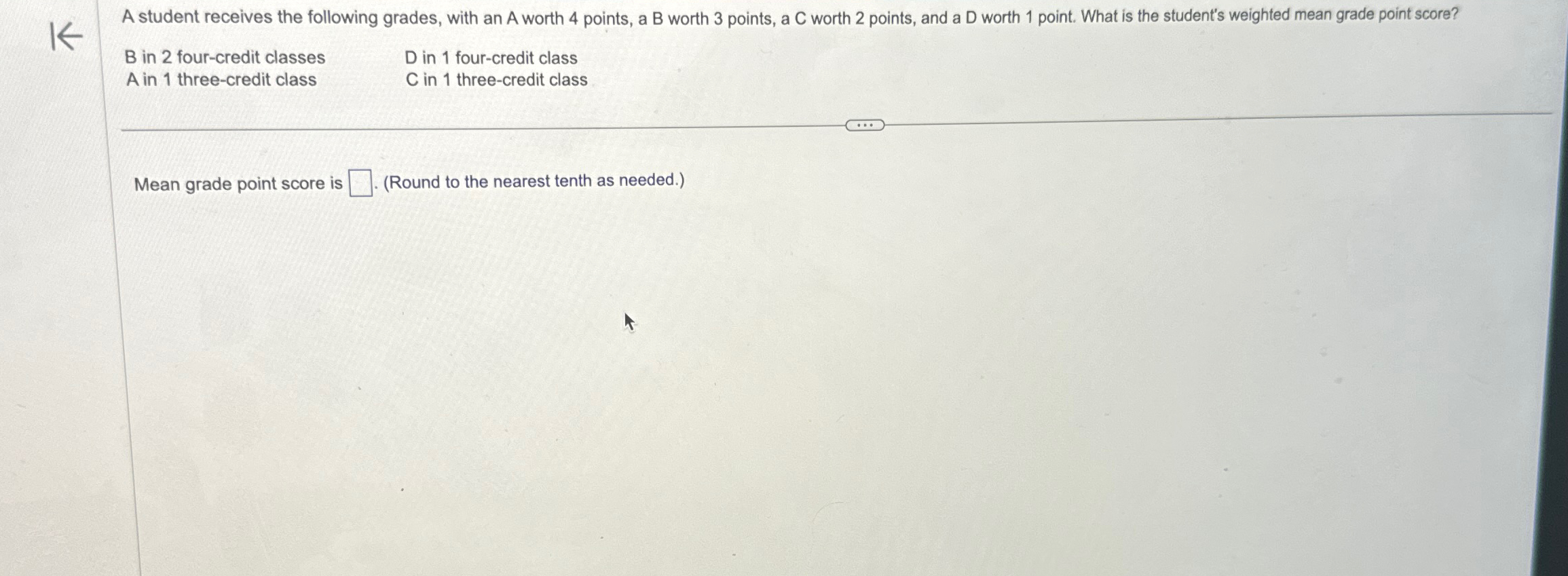 Solved A student receives the following grades, with an A | Chegg.com