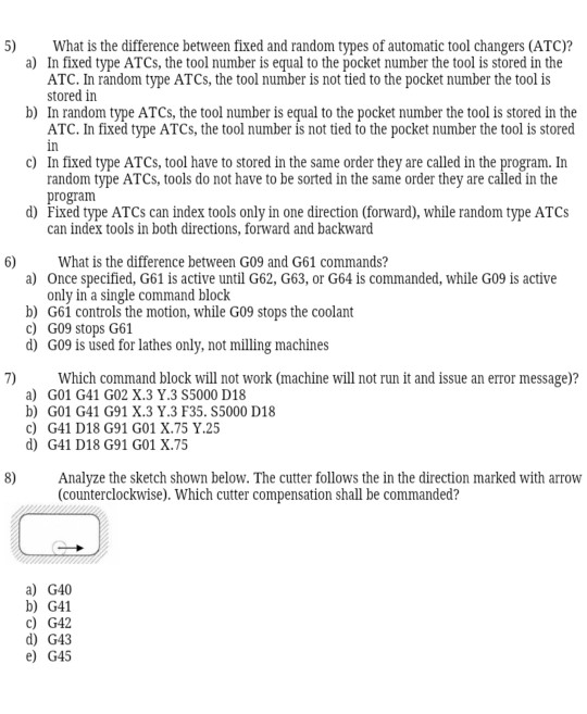 Solved G-Code Basic 1) 2) 3) How many preparatory commands | Chegg.com