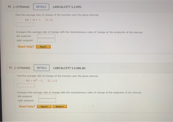 Solved 10. [-/3 Points) DETAILS LARCALCET7 3.2.095. Find the | Chegg.com Solved 10. [-/3 Points) DETAILS LARCALCET7 3.2.095. Find the | Chegg.com