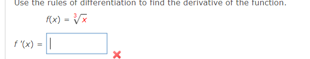 Solved Use the rules of differentiation to find the | Chegg.com