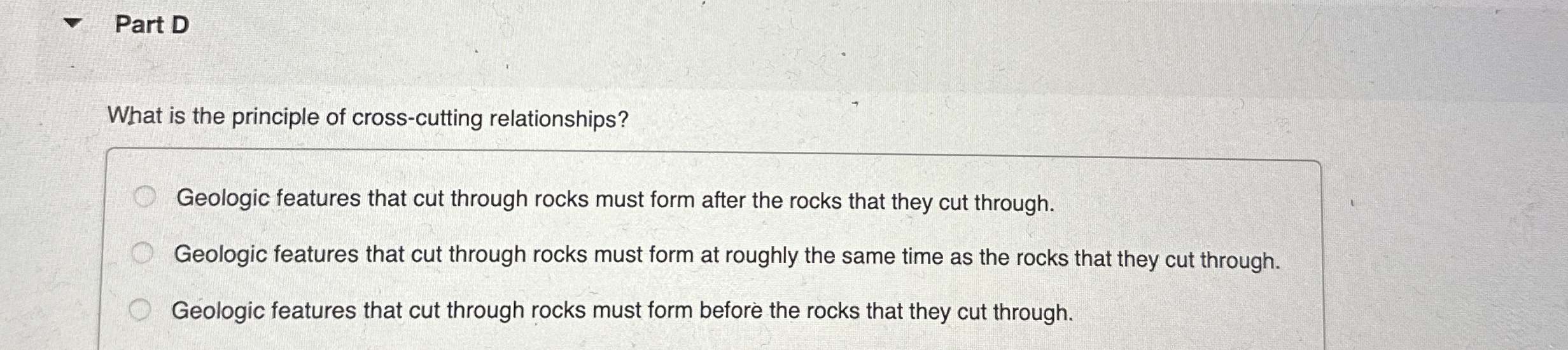 Solved Part DWhat is the principle of cross-cutting | Chegg.com