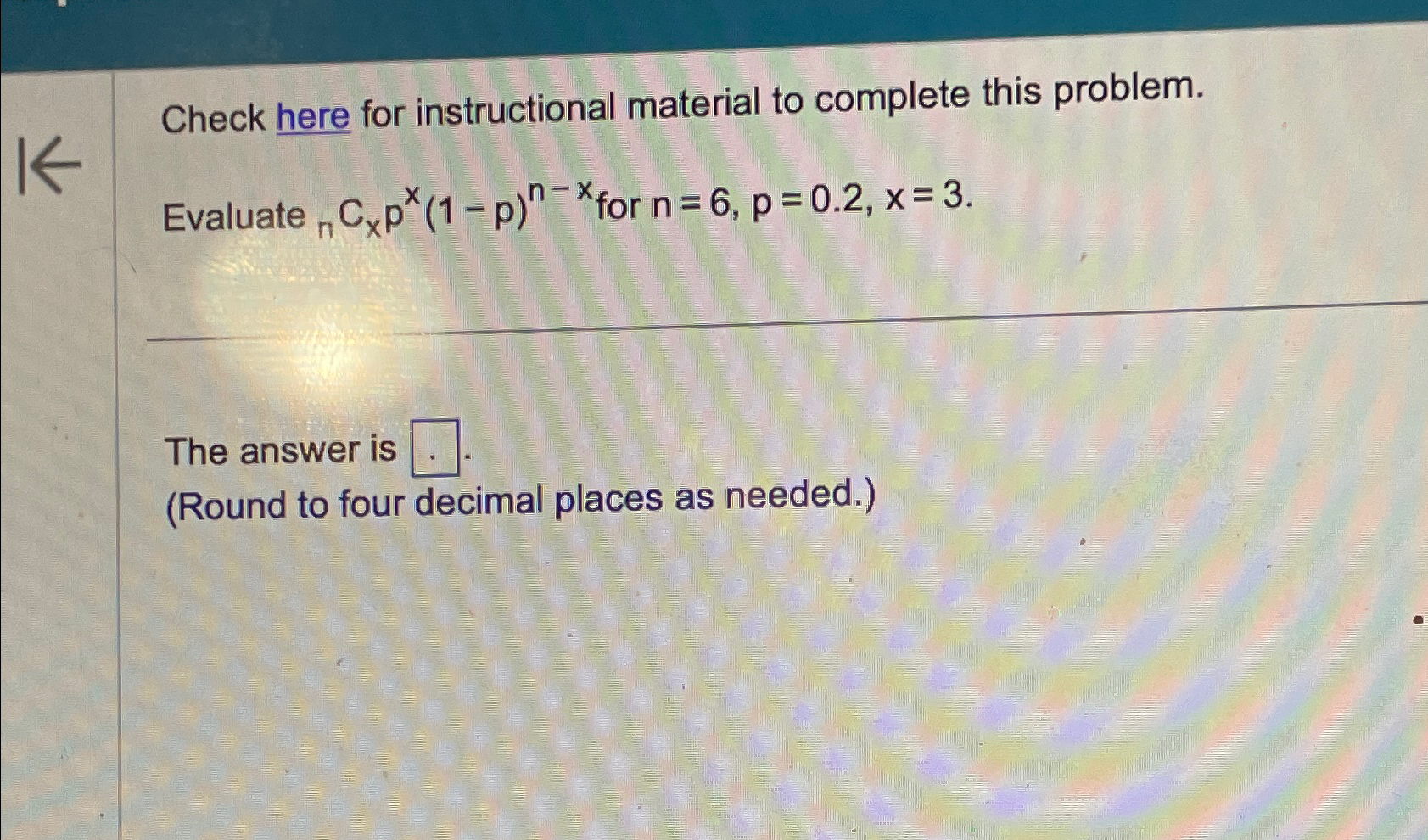 Solved Check here for instructional material to complete | Chegg.com