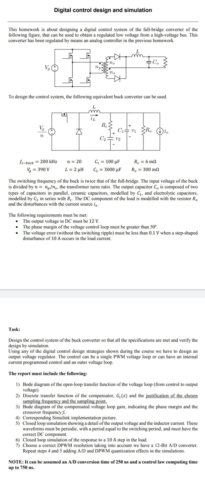 Digital control design and simulation This homework | Chegg.com