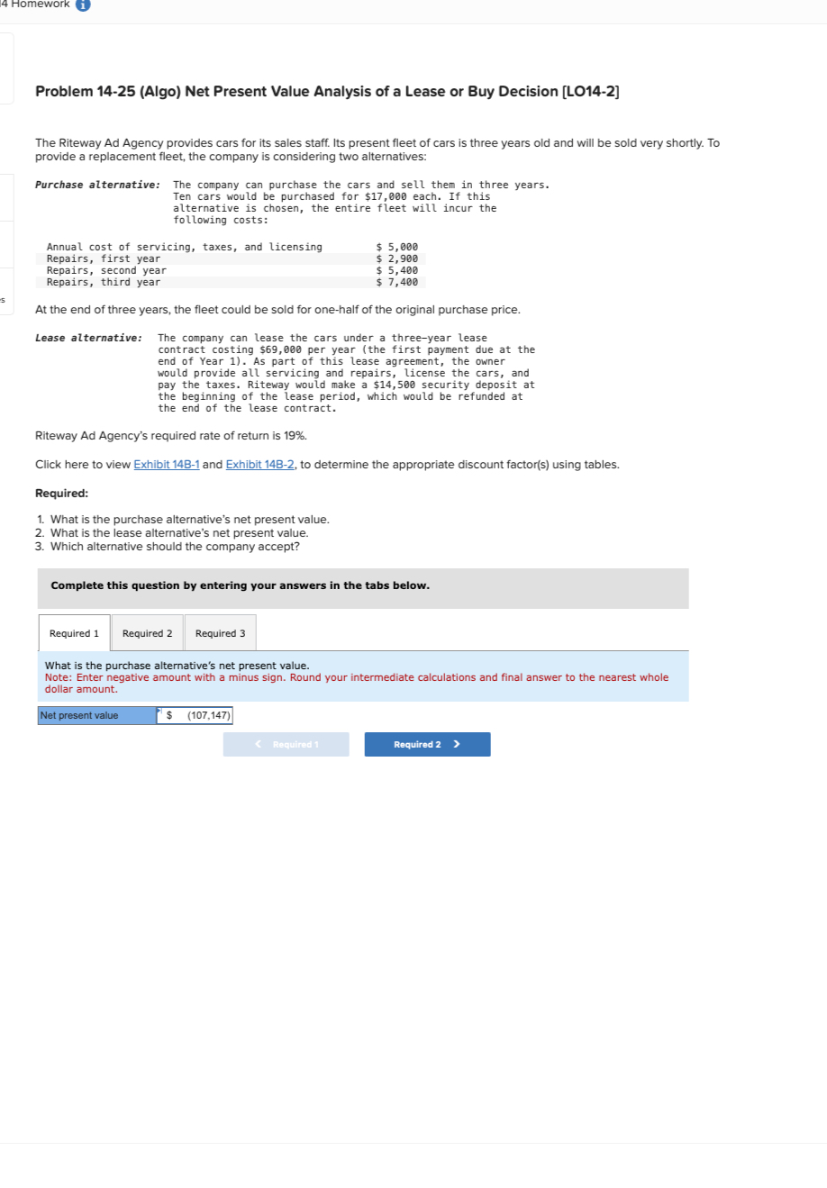 Solved Answer all parts of the question Problem 14-25 (Algo) | Chegg.com
