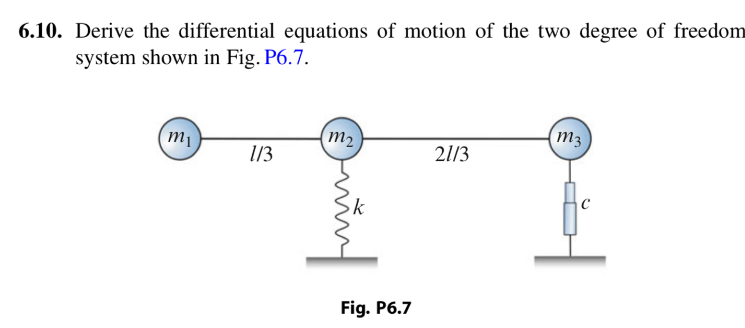 Solved 6 10 ﻿derive The Differential Equations Of Motion Of