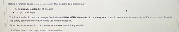Solved Define A Function Called Countsearch That Accepts 1550