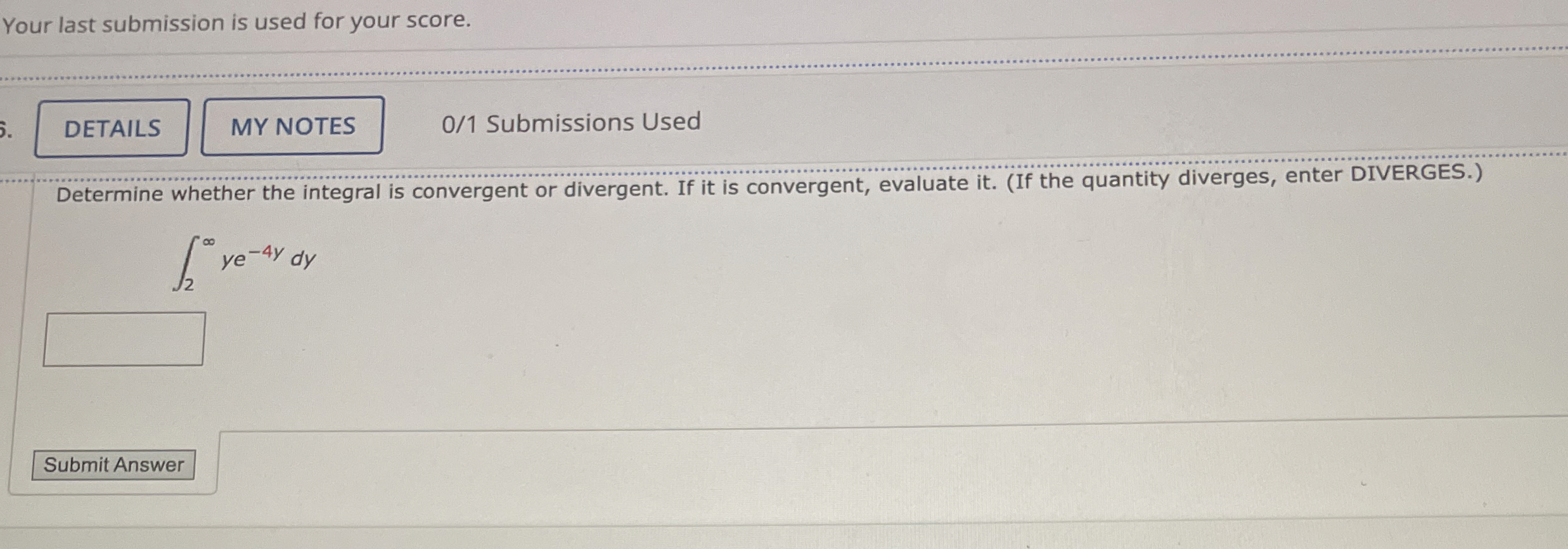 Solved Your last submission is used for your score.0/1 | Chegg.com