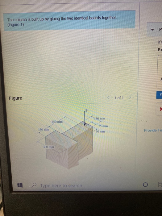 Solved The column is built up by gluing the two identical | Chegg.com