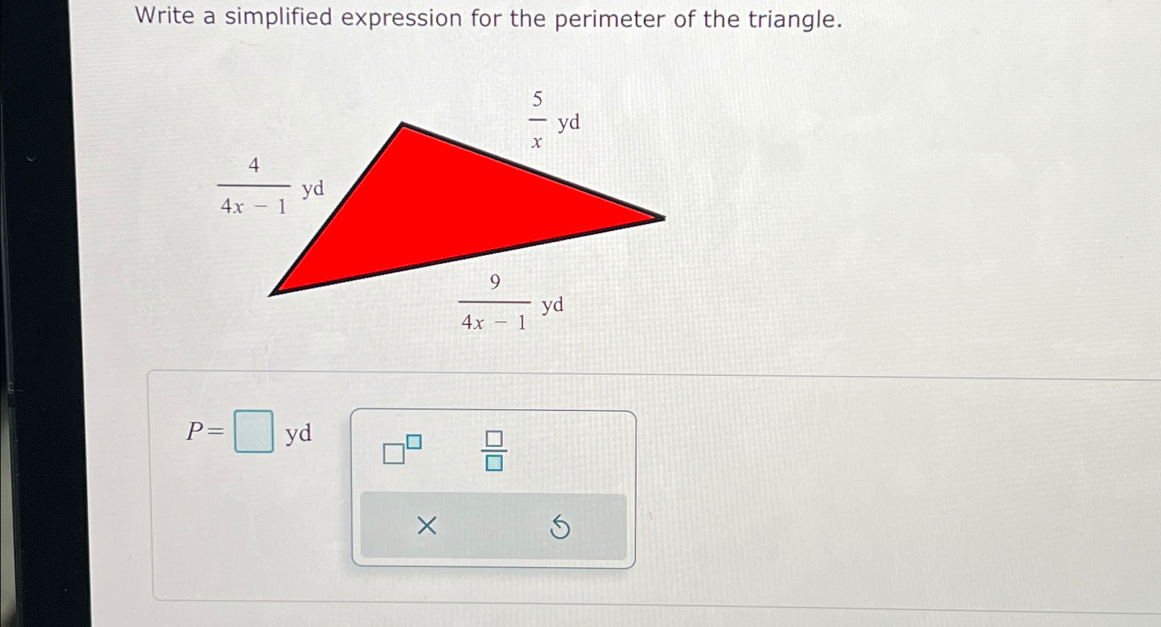 Solved Write a simplified expression for the perimeter of | Chegg.com