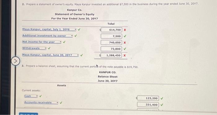Multiple-step income statement and balance sheet: The | Chegg.com