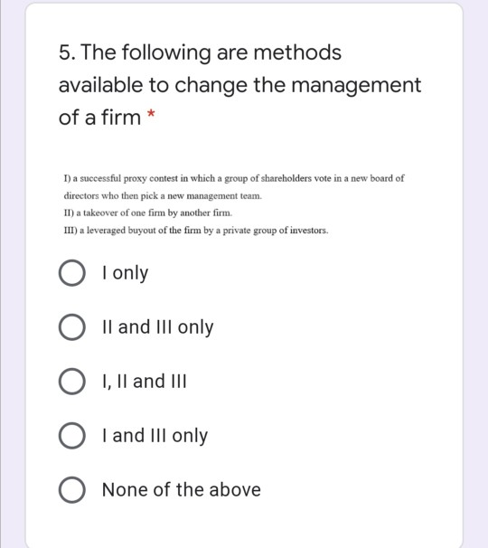 Solved 4. A poison pill defense is implemented by * Giving | Chegg.com