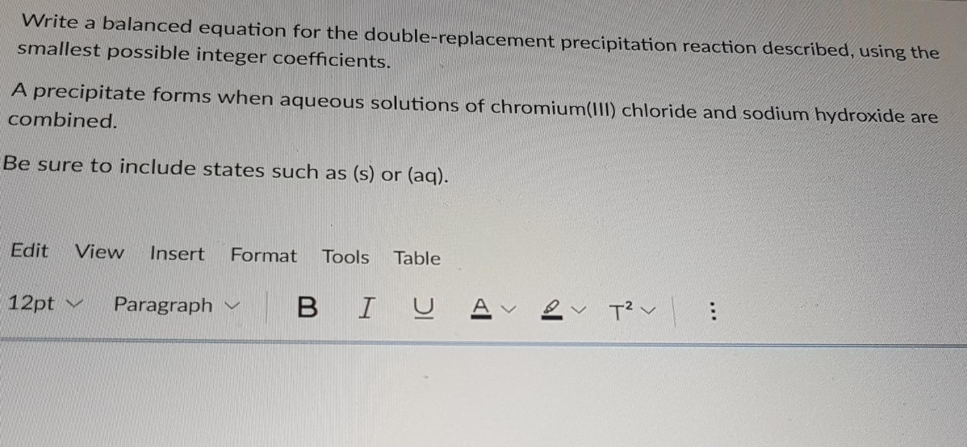Solved Write a balanced equation for the double-replacement | Chegg.com