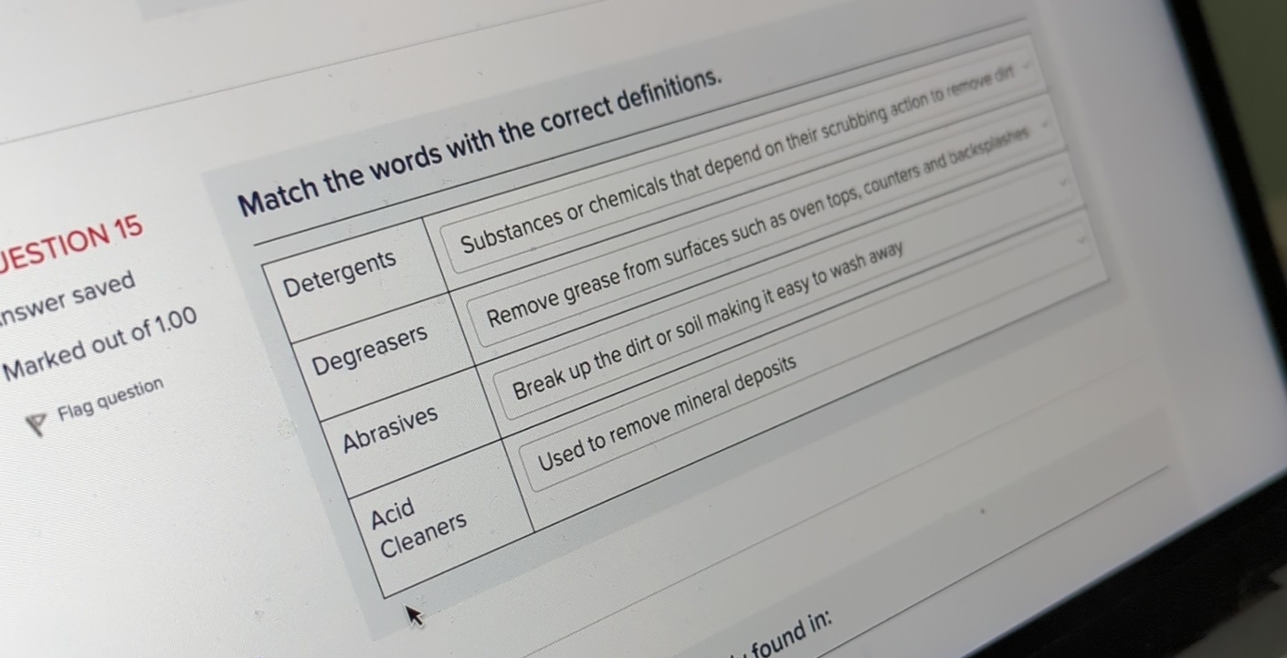 Solved Match the words with the correct definitions.Marked | Chegg.com