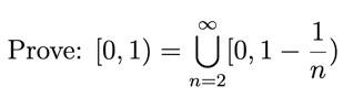 Solved 1 Prove: (0, 1) = U (0,1 -Ů 10,1- n n=2 | Chegg.com