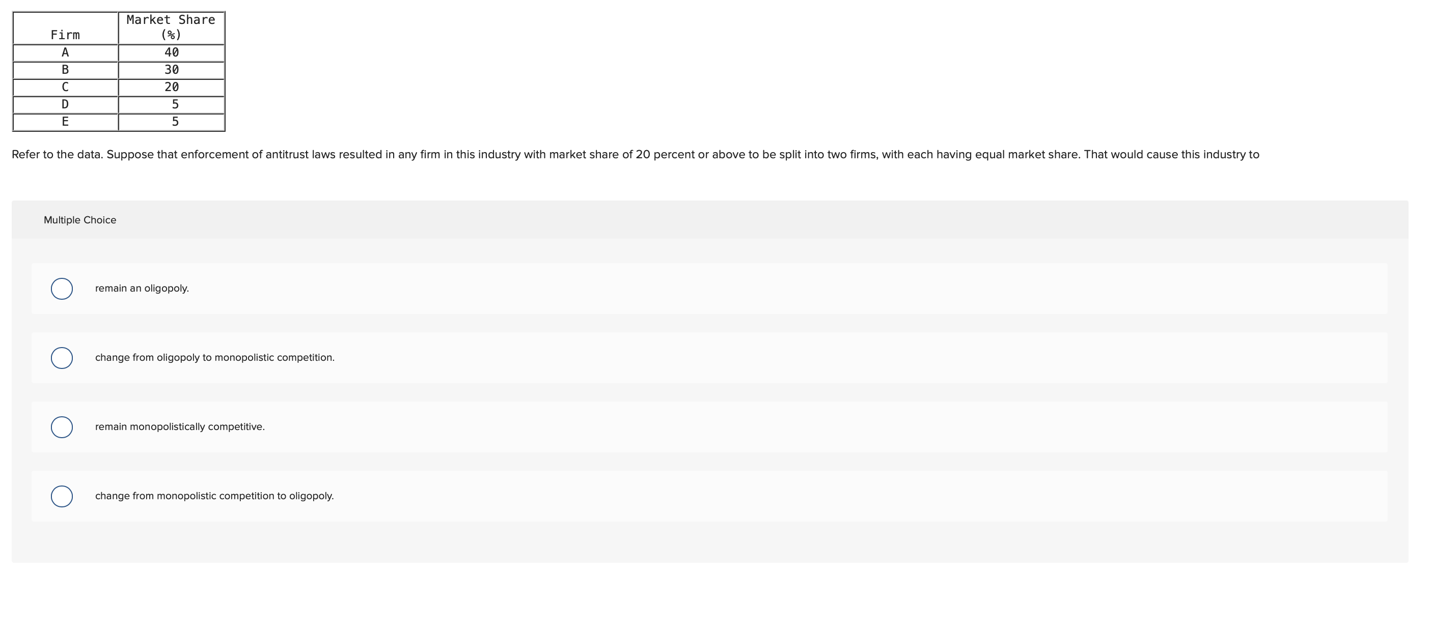 Solved \begin{tabular}{|c|c|}\hline Firm & | Chegg.com