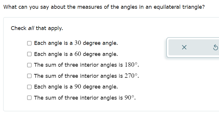 Solved What can you say about the measures of the angles in | Chegg.com