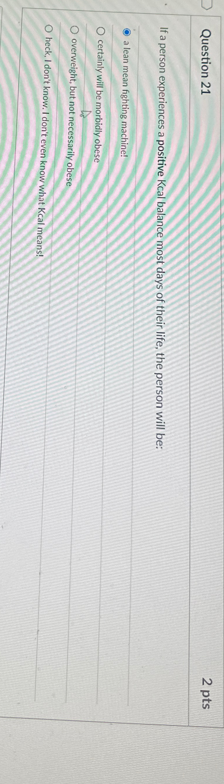 Solved Question 212 ﻿ptsIf a person experiences a positive | Chegg.com