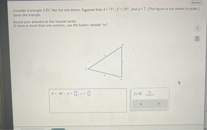 Solved Consider a triangle ABC like the one below. Suppose | Chegg.com