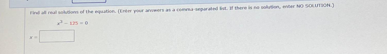 Solved Find all real solutions of the equation. (Enter your | Chegg.com