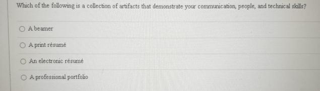 Solved Which of the following is a collection of artifacts | Chegg.com