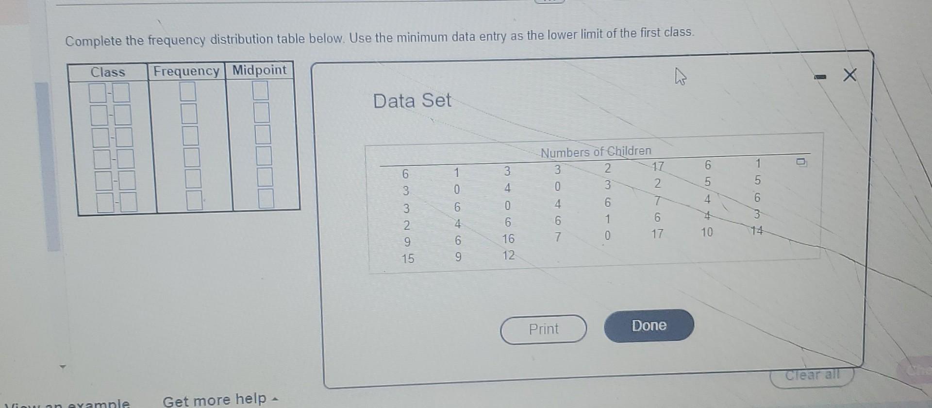 Solved Complete the frequency distribution table below. Use | Chegg.com
