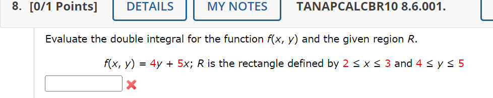 Solved Evaluate the double integral for the function f(x,y) | Chegg.com