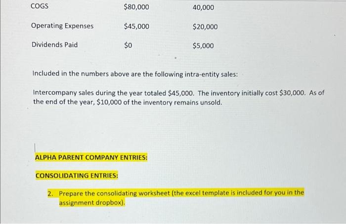 Solved Consolidating Entries Consolidated Totals Debit | Chegg.com