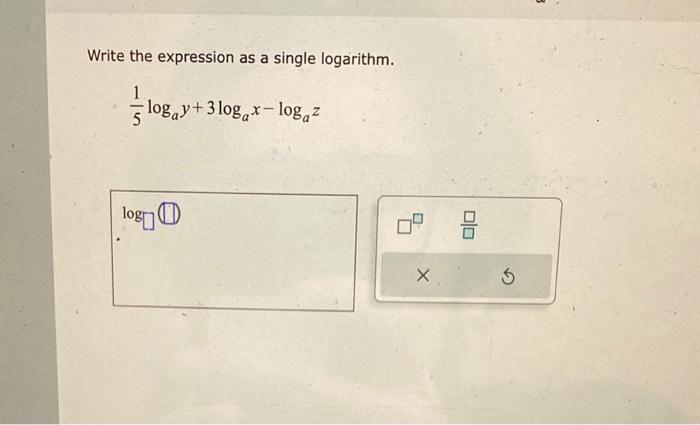 Solved Write the expression as a single logarithm. | Chegg.com