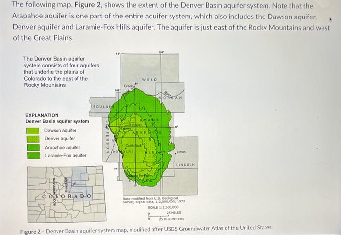 Solved The following map, Figure 2 , shows the extent of the | Chegg.com
