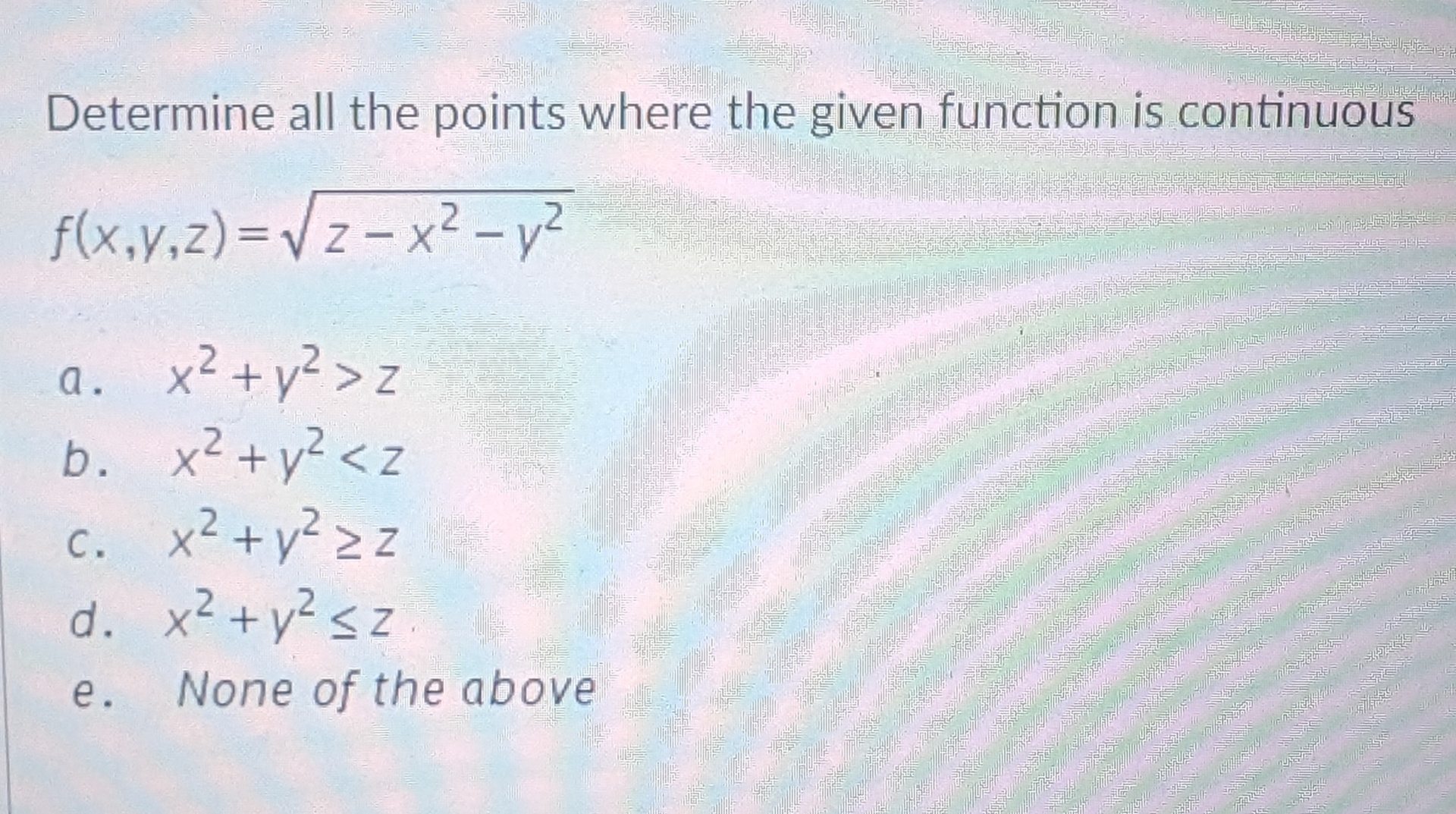 Solved Determine all the points where the given function is | Chegg.com