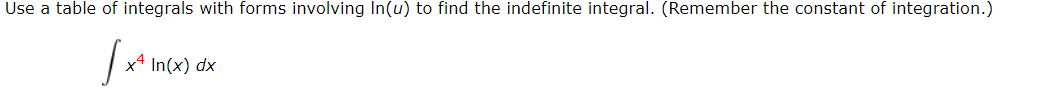 Solved Use a table of integrals with forms involving ln(u) | Chegg.com