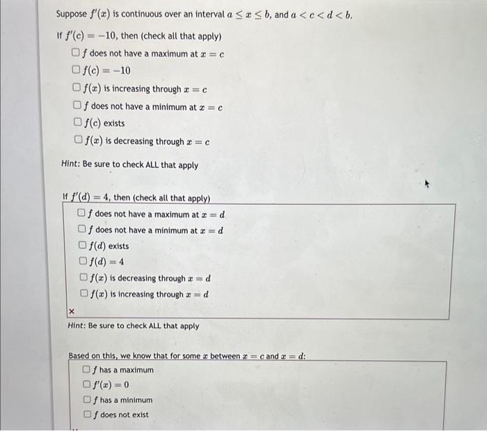 Solved Suppose f′(x) is continuous over an interval a≤x≤b, | Chegg.com